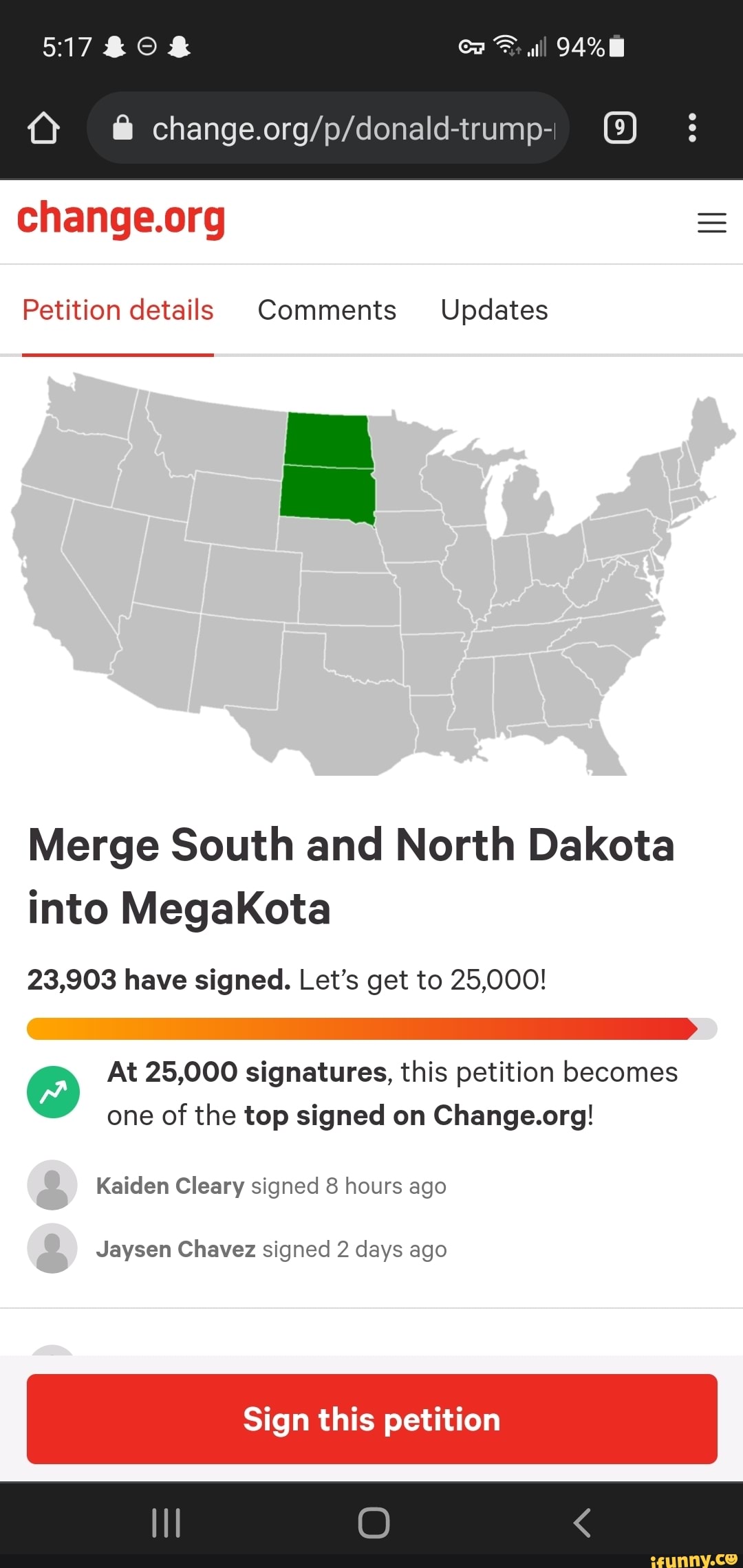 LOB Ca 94% Petition details Comments Updates Merge South and North ...