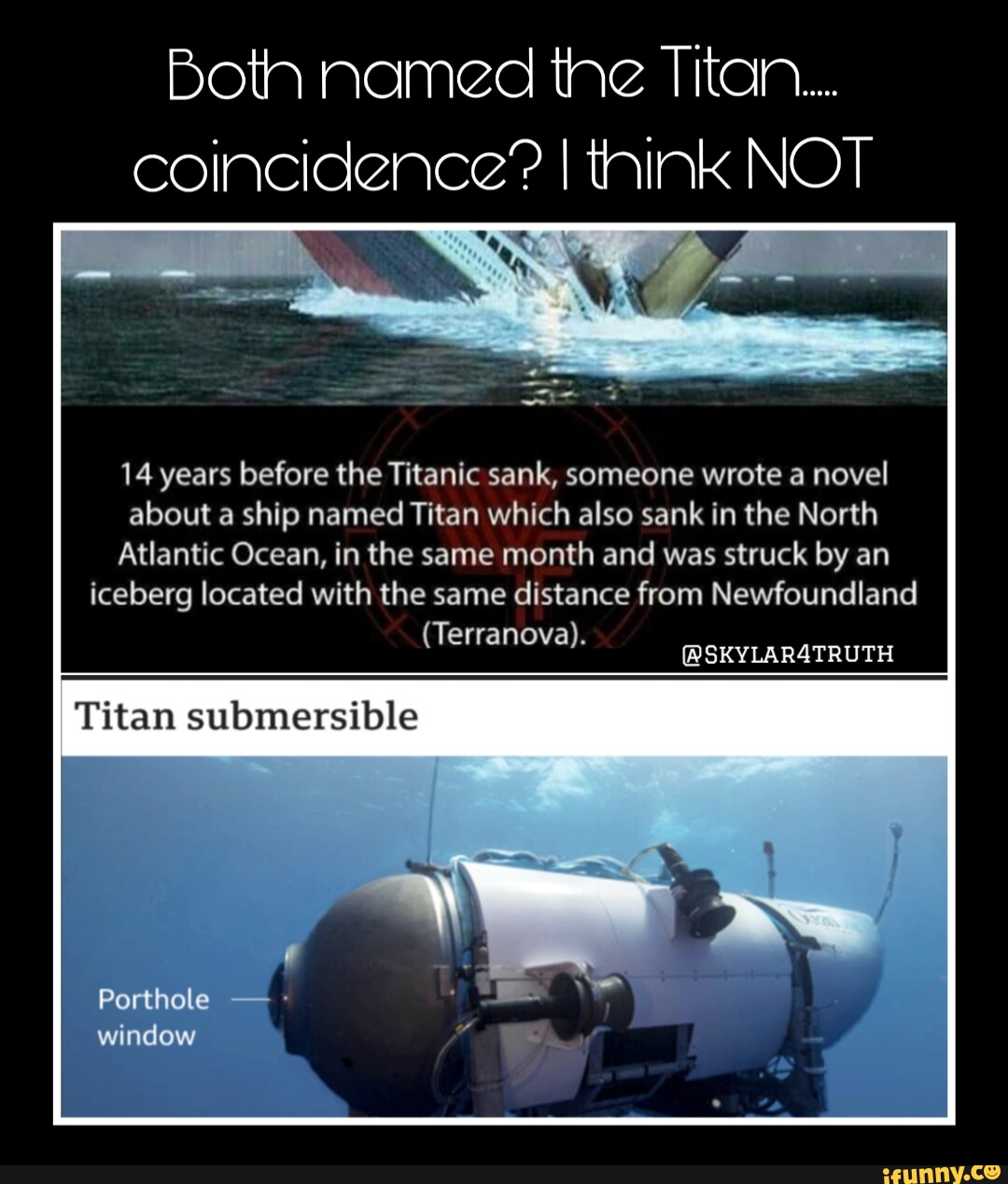 Both named the Titan... coincidence? I think NOT 14 years before the Titanic sank, someone wrote ...