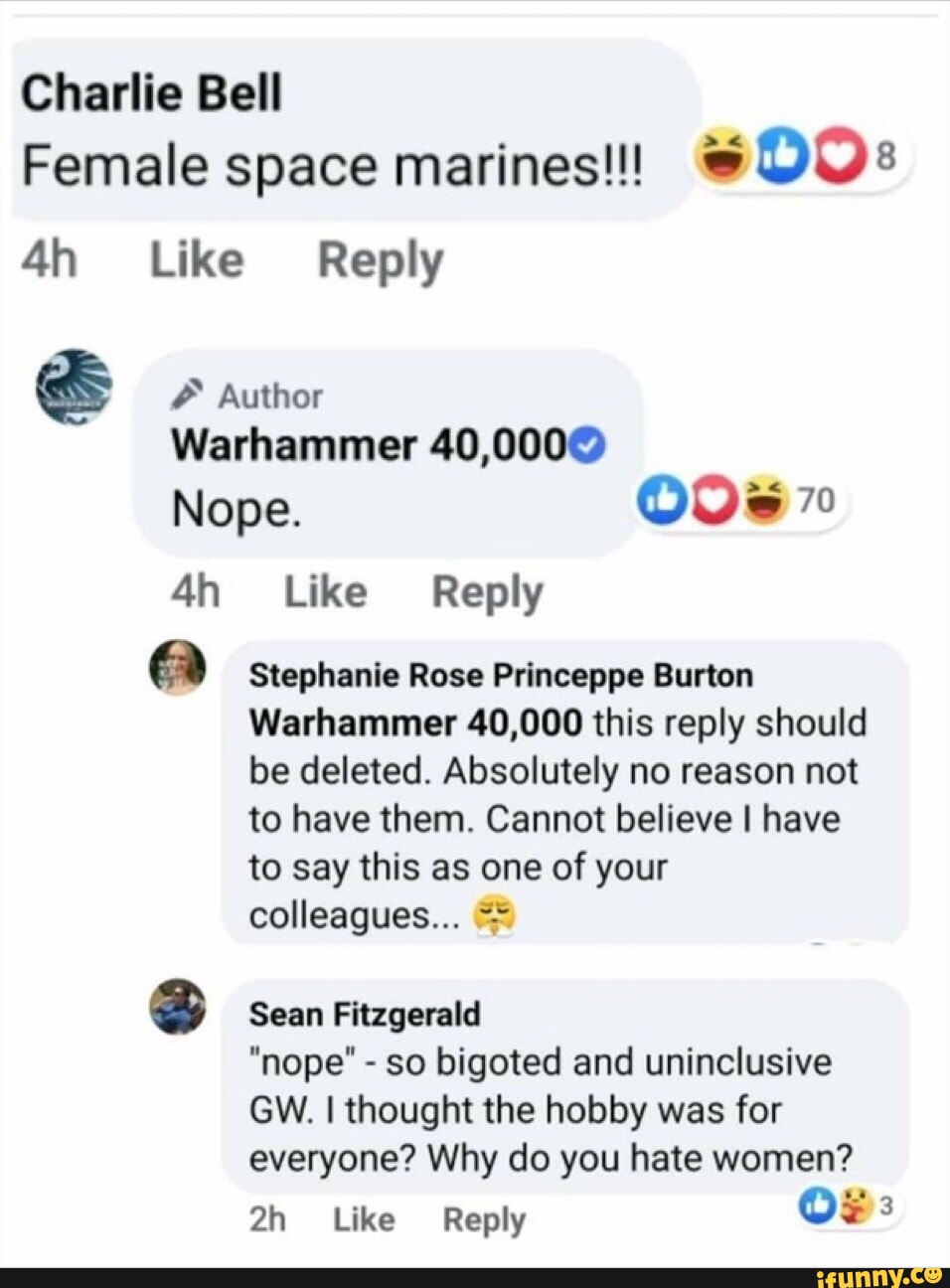 Charlie Bell Female space marines!!! An Like Reply Author Warhammer 40 ...