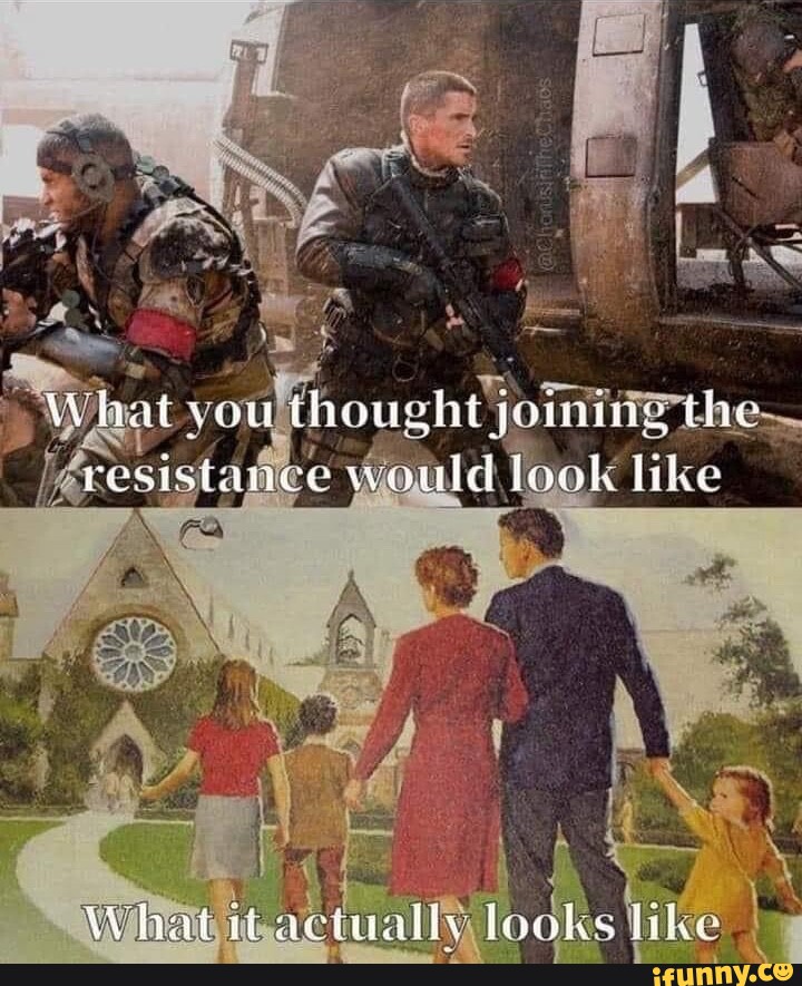 Whatvou thought the resistance would look like Whatit actually looks ...