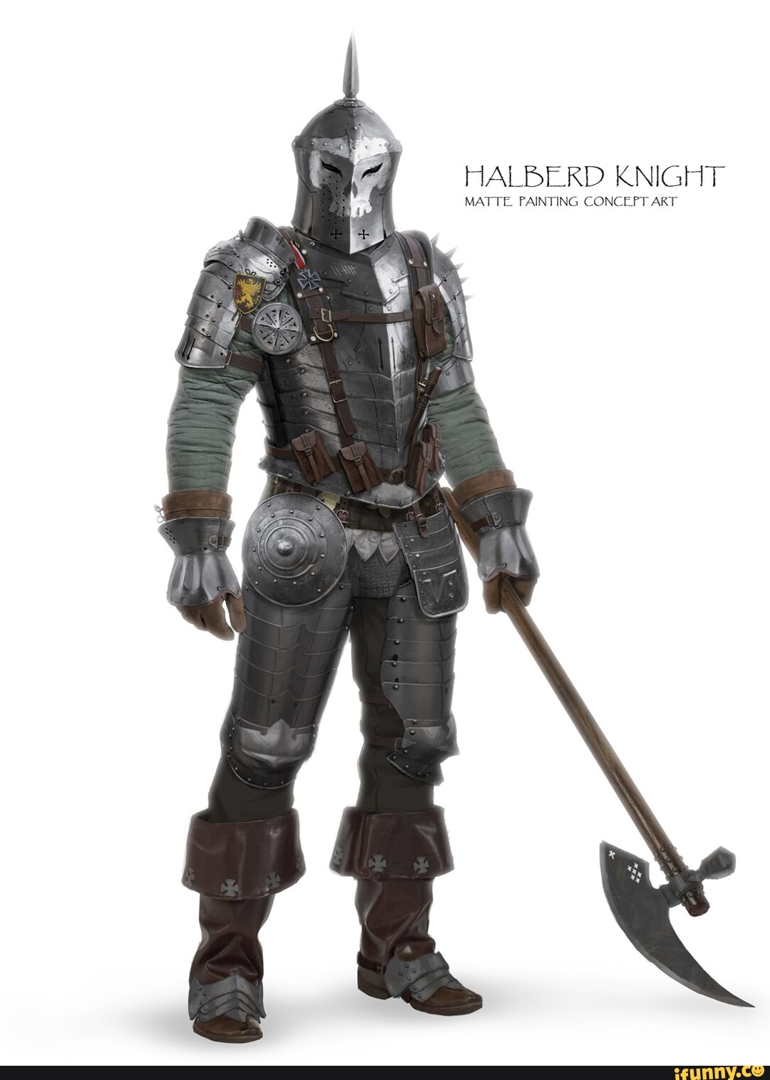 HALBERD KNIGHT MATTE. PAINTING CONCEPT ART - iFunny