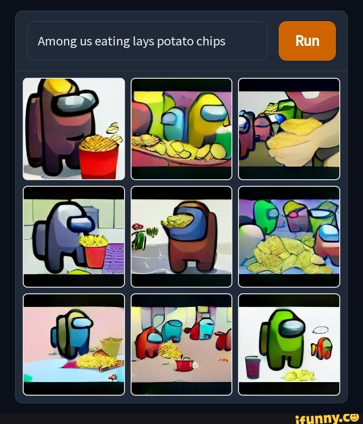 Among us eating lays potato chips Run - iFunny