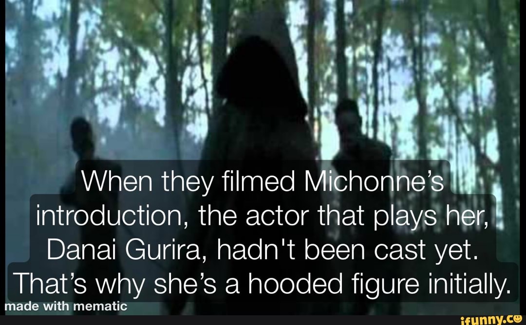 When they filmed ne's Michonne's introduction, the actor that plays her ...