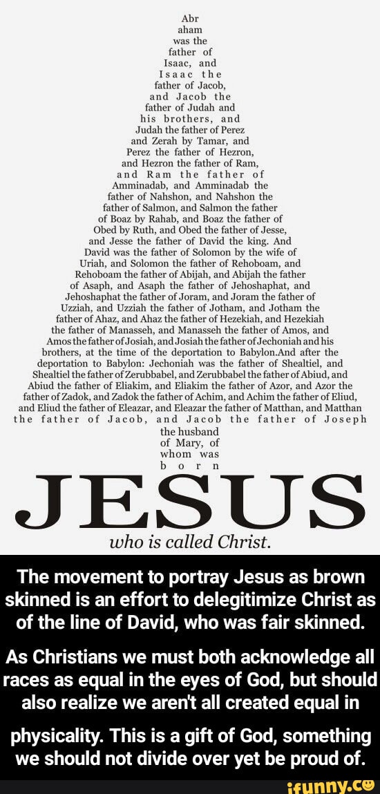 Abr aham was the father of aac, and Isaac the father of Jacob, and ...