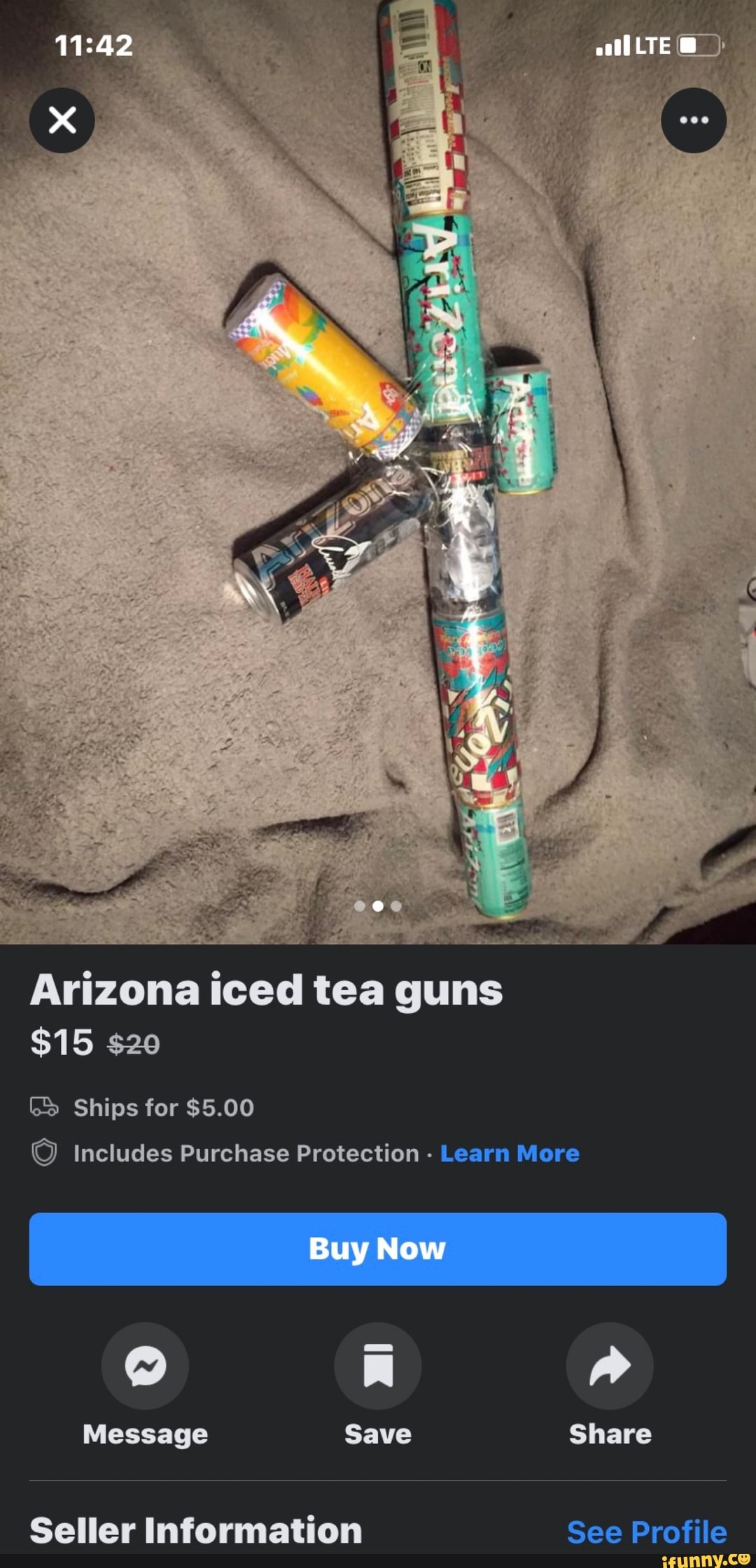 Arizona iced tea guns $15 Ships for $5.00 Includes Purchase Protection ...