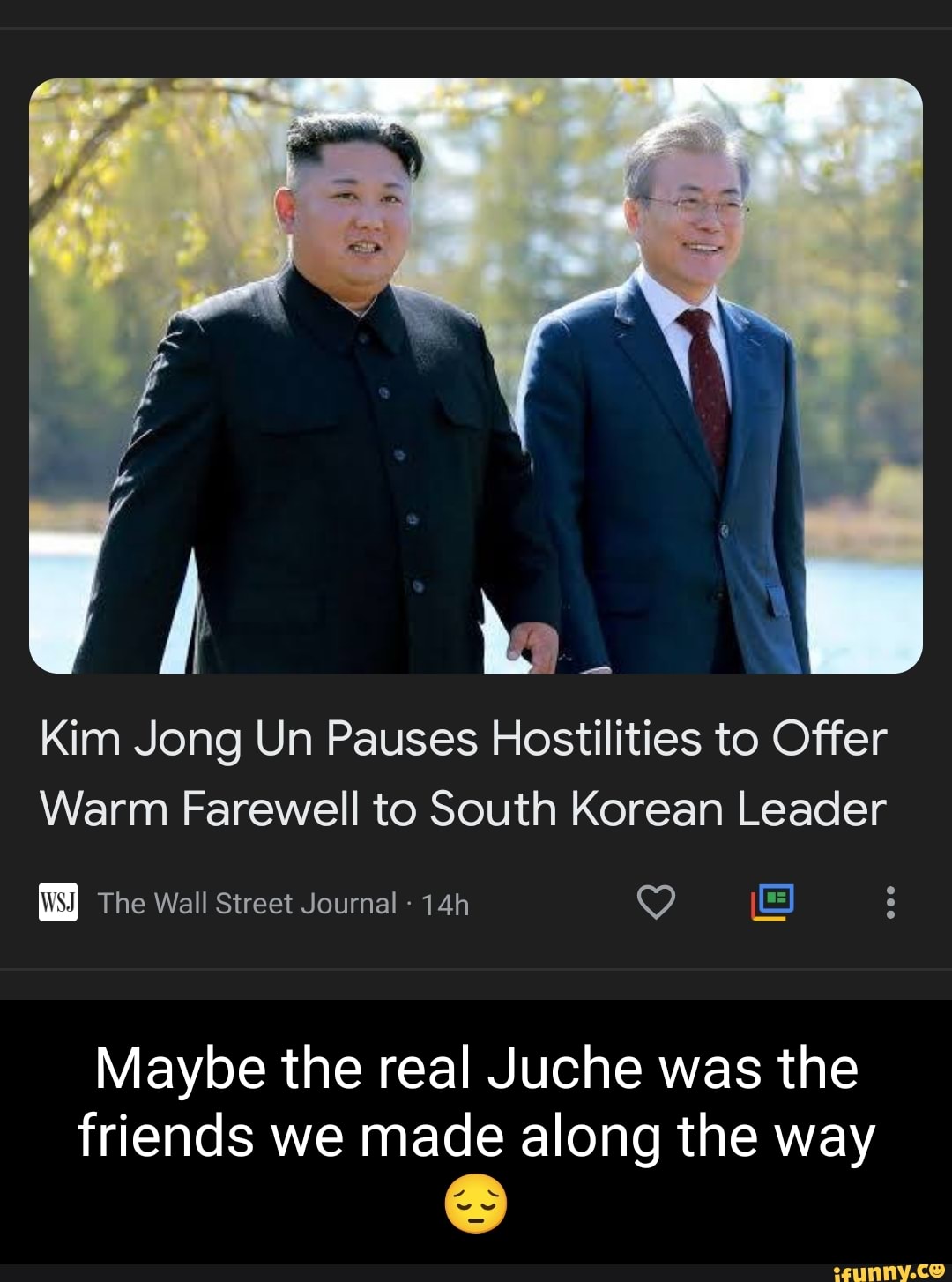 Bo Kim Jong Un Pauses Hostilities to Offer Warm Farewell to South ...