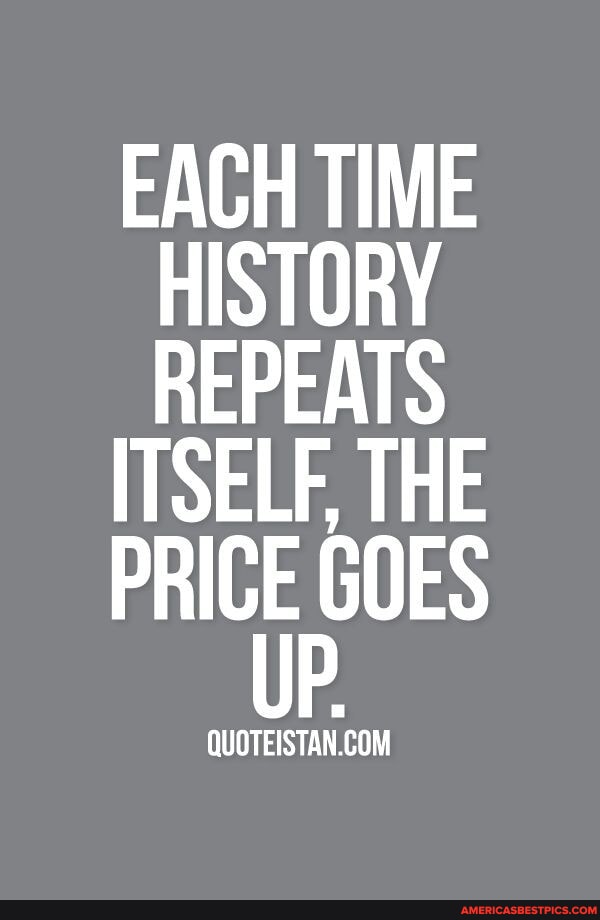 EACH TIME HISTORY REPEATS ITSELF, THE QUOTEISTAN.CO - America’s best ...