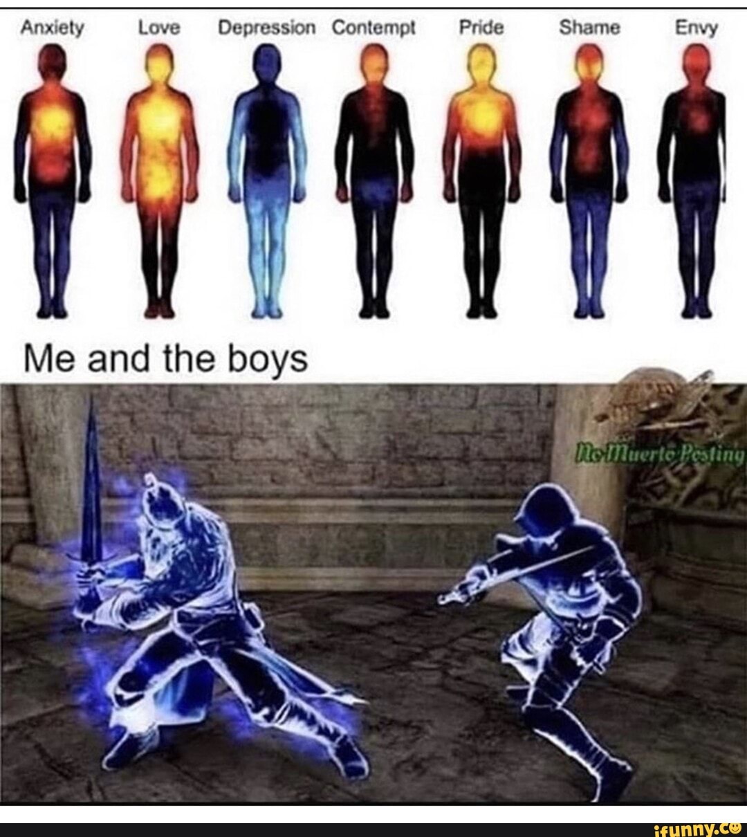 Anxiety Love Depression Contempt Pride Shame Me and the boys - iFunny