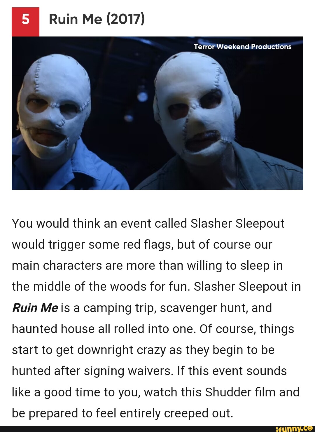 Slasher memes. Best Collection of funny Slasher pictures on iFunny