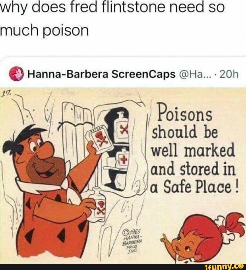 Why does fred flintstone need so much poison Hanna-Barbera ScreenCaps ...