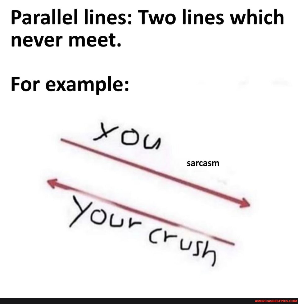 Recurring intersecting lines: you and your red flag ex 🌚 - Parallel ...