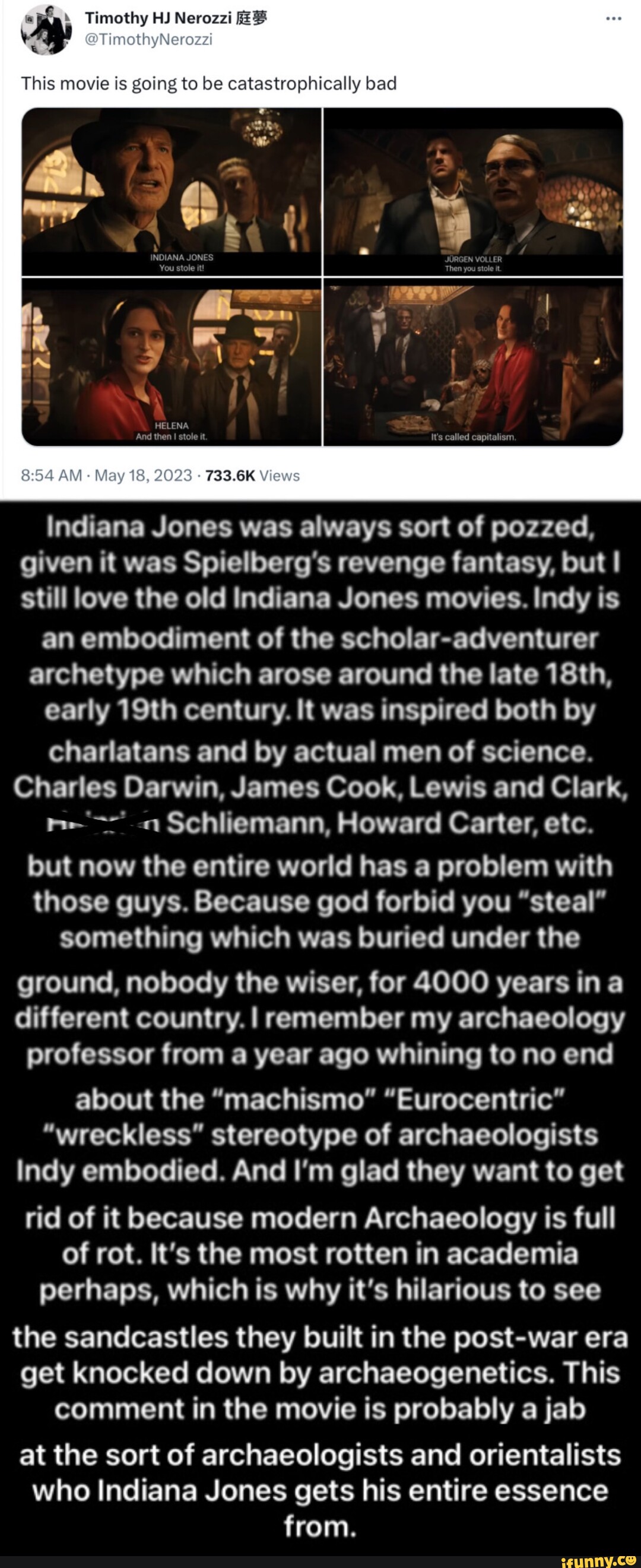 Timothy HJ Nerozzi This movie is going to be catastrophically bad is ...