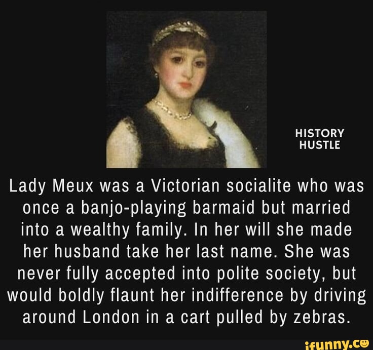 HISTORY HUSTLE Lady Meux was a Victorian socialite who was once a banjo ...