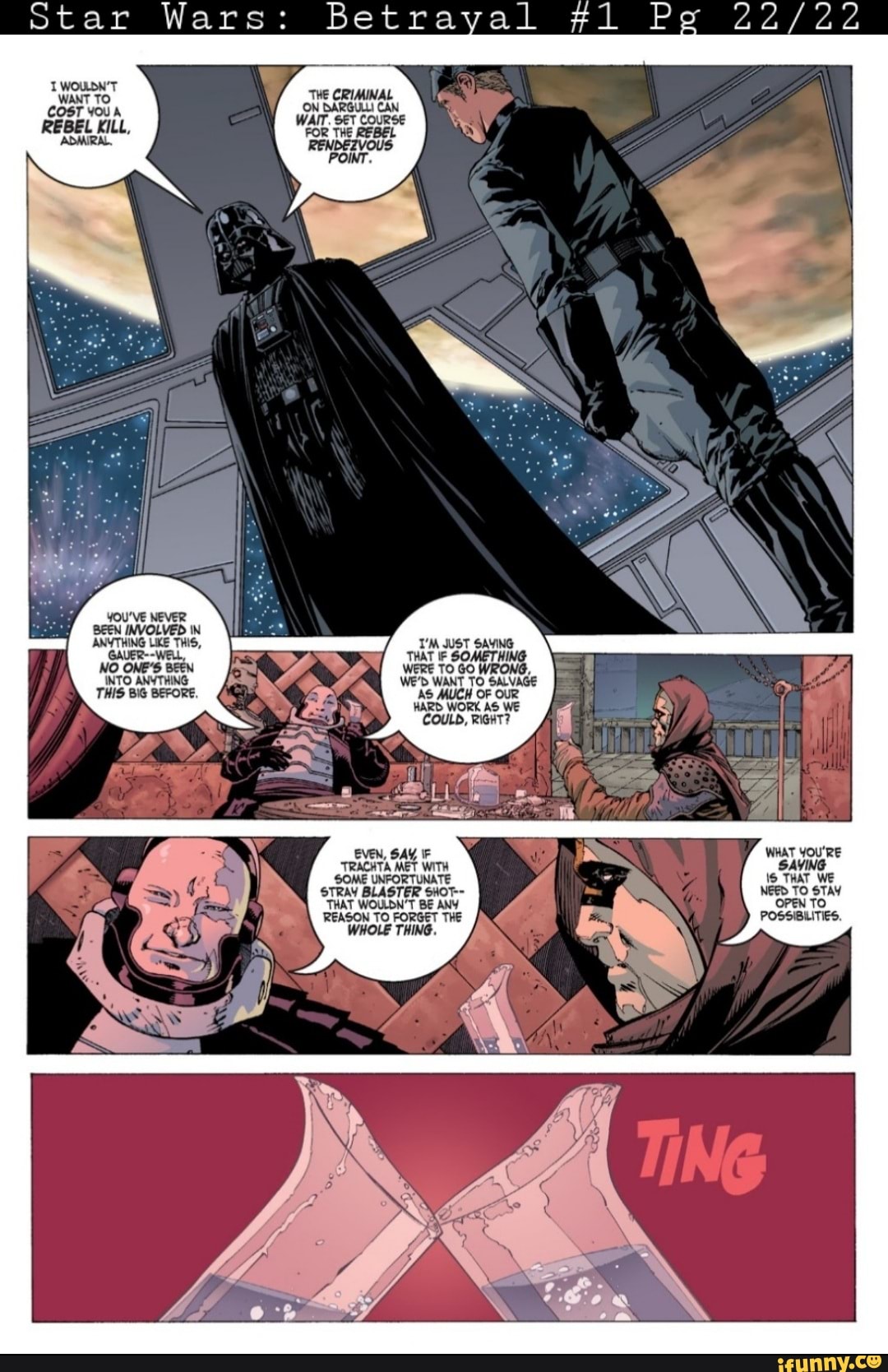 Star Wars: Betrayal #1 Pg THE CRIMINAL ON CAN YOU'VE NEVER BEEN ...