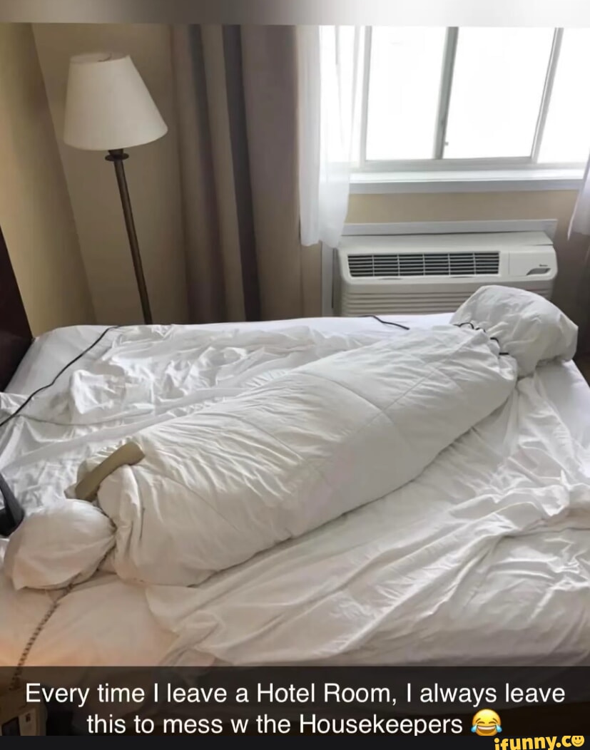 Every time I leave a Hotel Room, I always leave this to mess w the ...