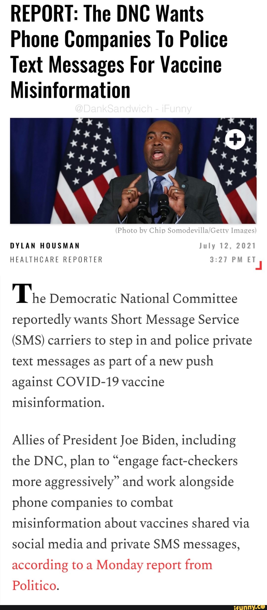 REPORT: The DNC Wants Phone Companies To Police Text Messages For ...