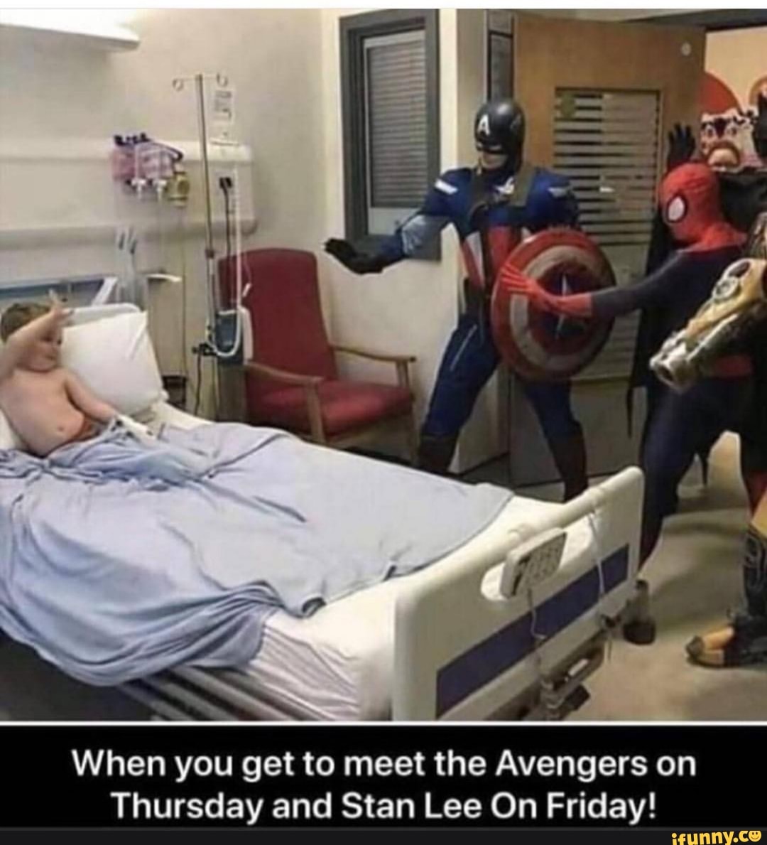 When you get to meet the Avengers on Thursday and Stan Lee On Friday ...
