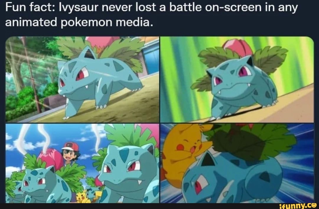 Fun fact: animated pokemon media Fun fact: vysaul never lost battle on ...