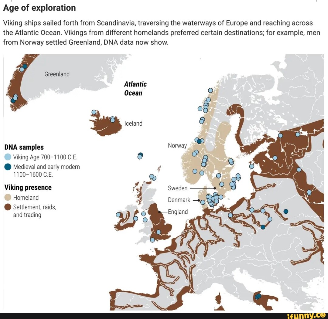 Age of exploration Viking ships sailed forth from Scandinavia ...