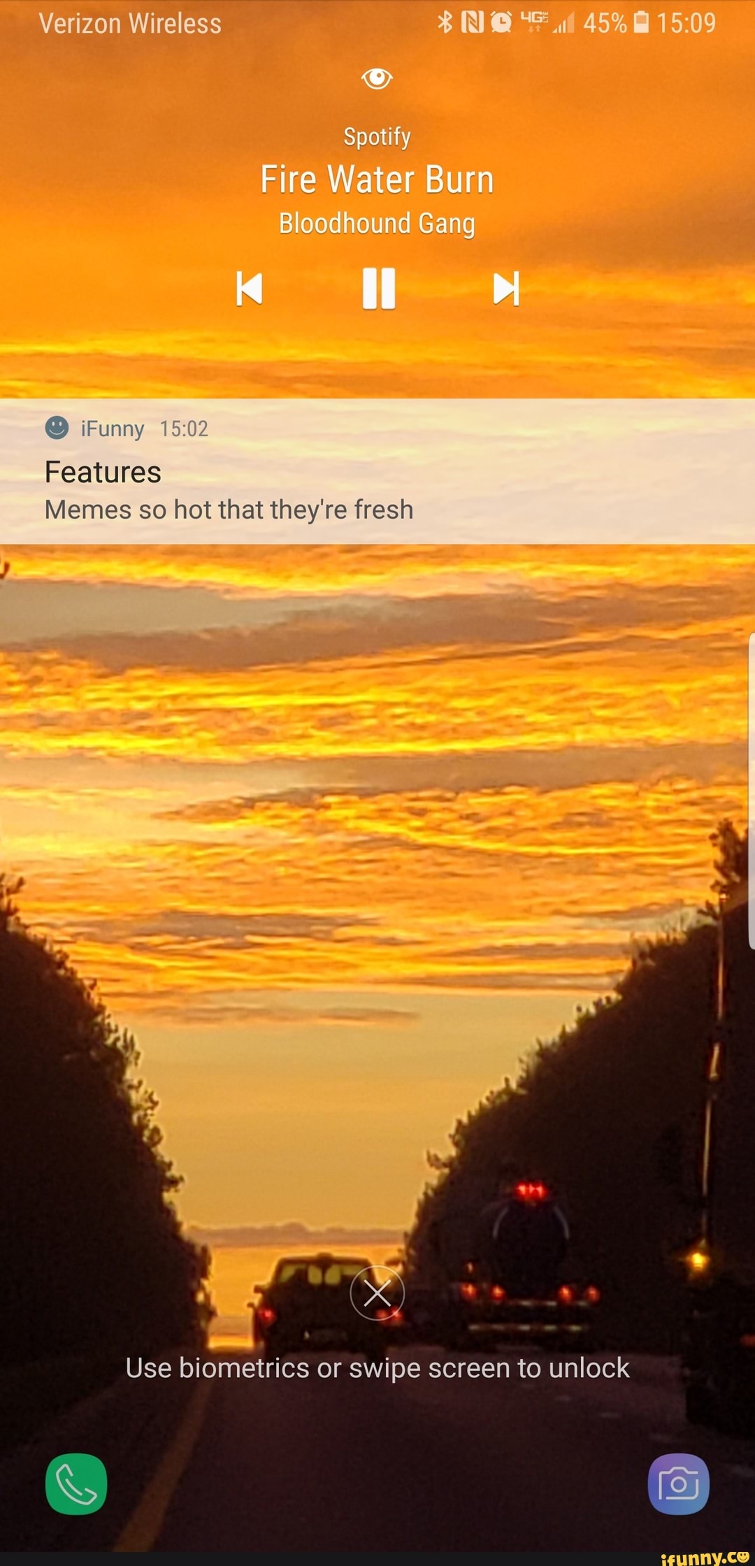 Features Memes so hot that they're fresh Use biometrics or swipe screen ...