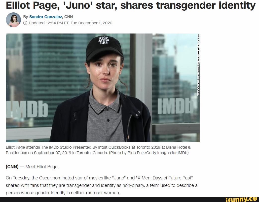 Ellen Page comes out as trans - Elliot Page, 'Juno' star, shares ...
