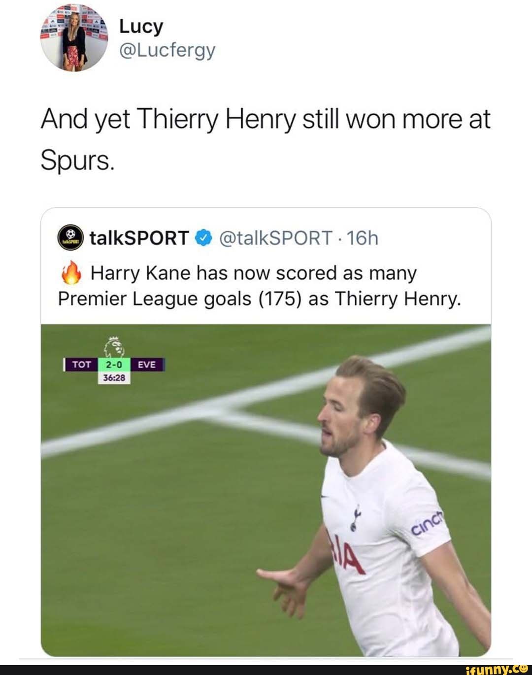 Lucy / @Lucfergy And yet Thierry Henry still won more at Spurs ...