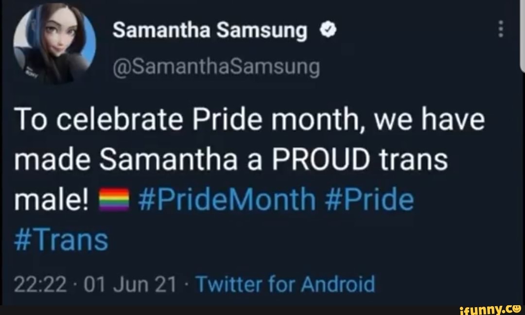 Samantha Samsung @ @SamanthaSamsung To celebrate Pride month, we have ...