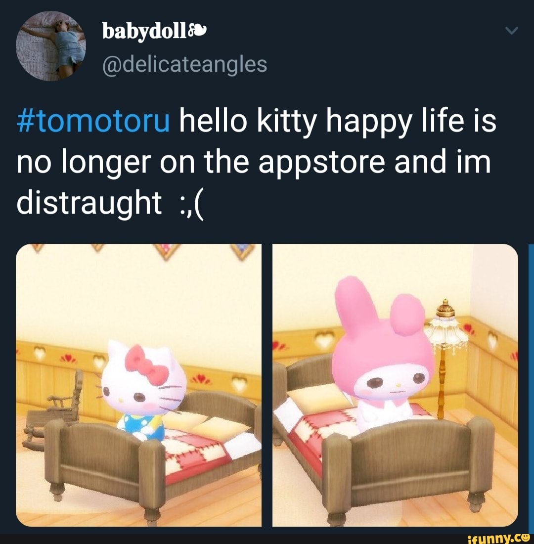 #tomotoru hello kitty happy life is no longer on the appstore and im ...