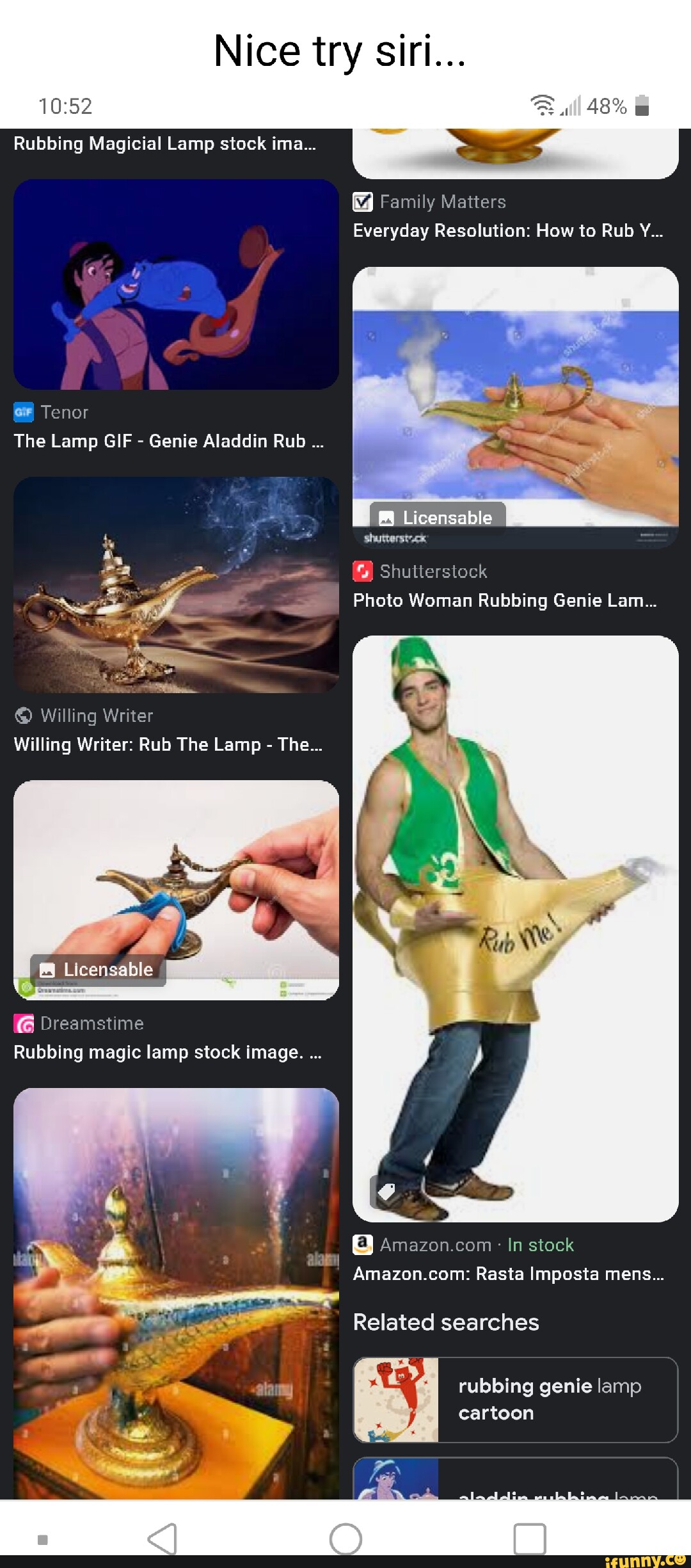 Nice try Siri... Rubbing Magicial Lamp stock ima... all 48% Family ...