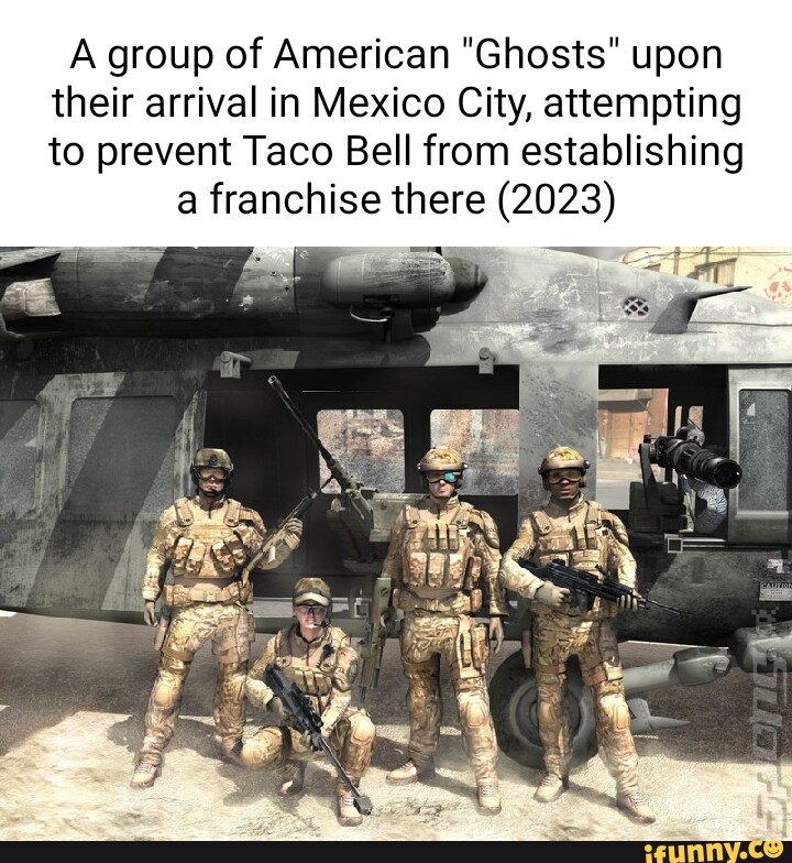 A group of American "Ghosts" upon their arrival in Mexico City ...