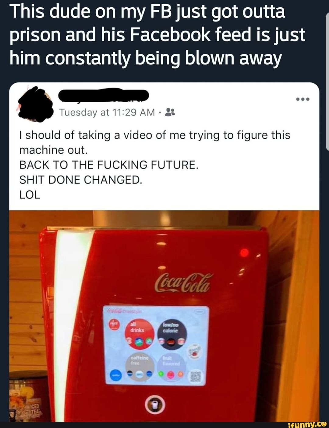 This dude on my FB just got outta prison and his Facebook feed is just ...