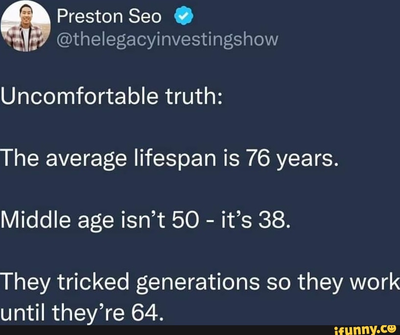 Preston Seo @thelegacyinvestingshow Uncomfortable truth: The average ...