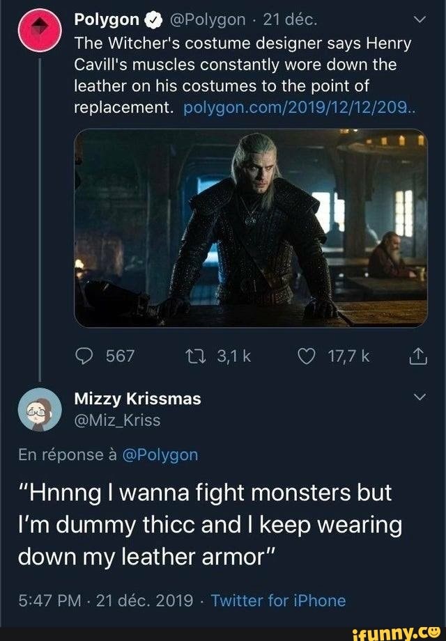 The Witcher's costume designer says Henry Cavill's muscles constantly ...