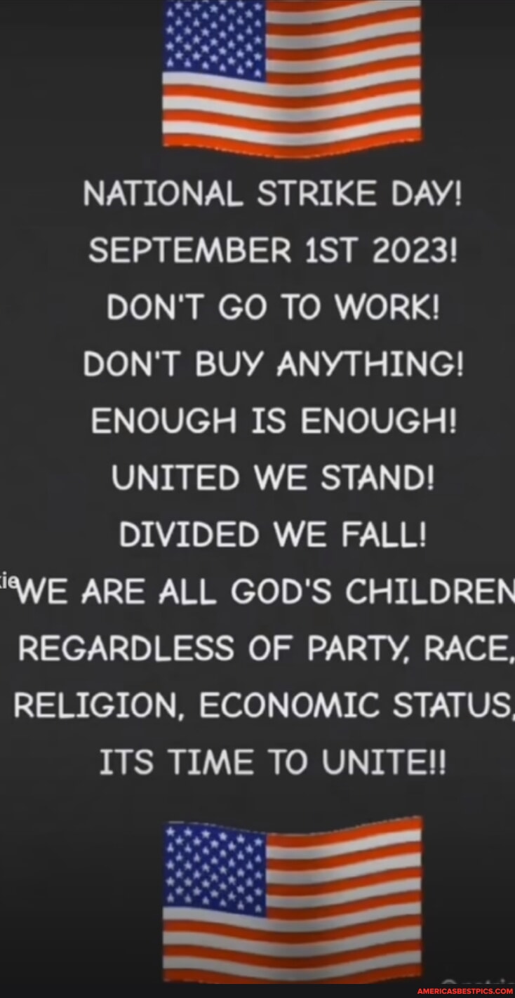 NATIONAL STRIKE DAY! SEPTEMBER 2023! DON'T GO TO WORK! DON'T BUY ...