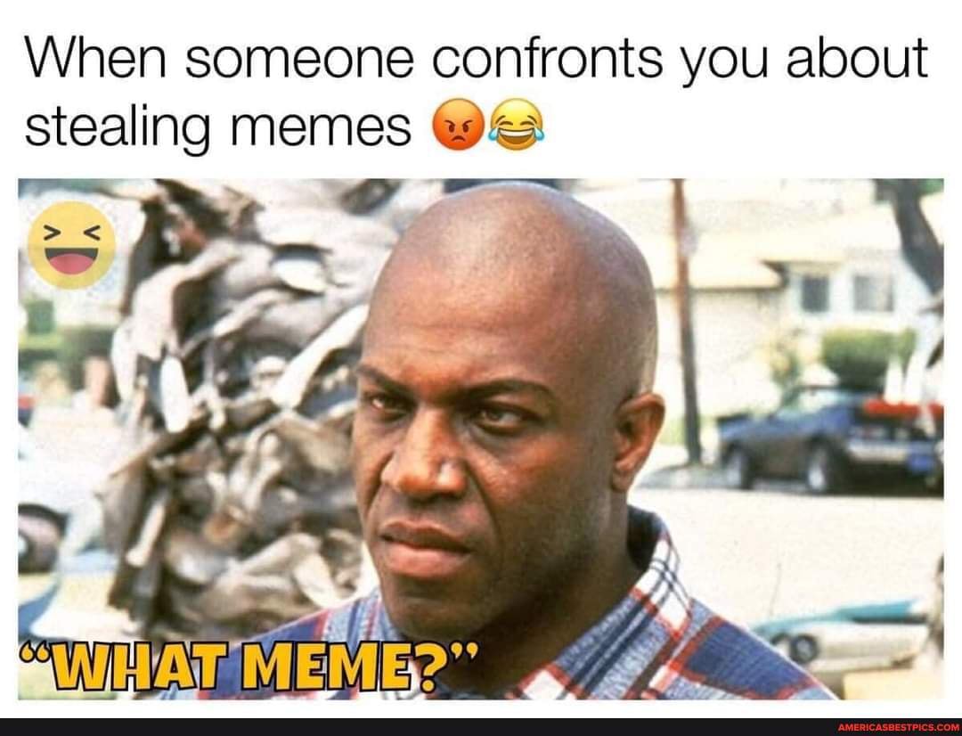 When someone confronts you about stealing memes FT) - America’s best ...