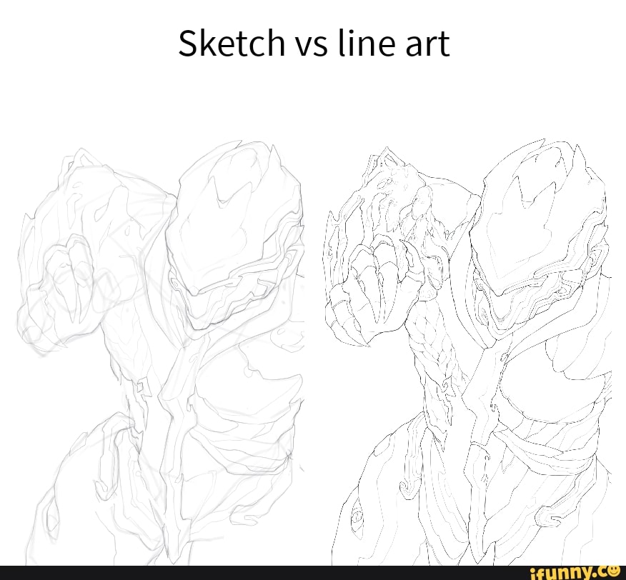 Sketch vs line art - iFunny