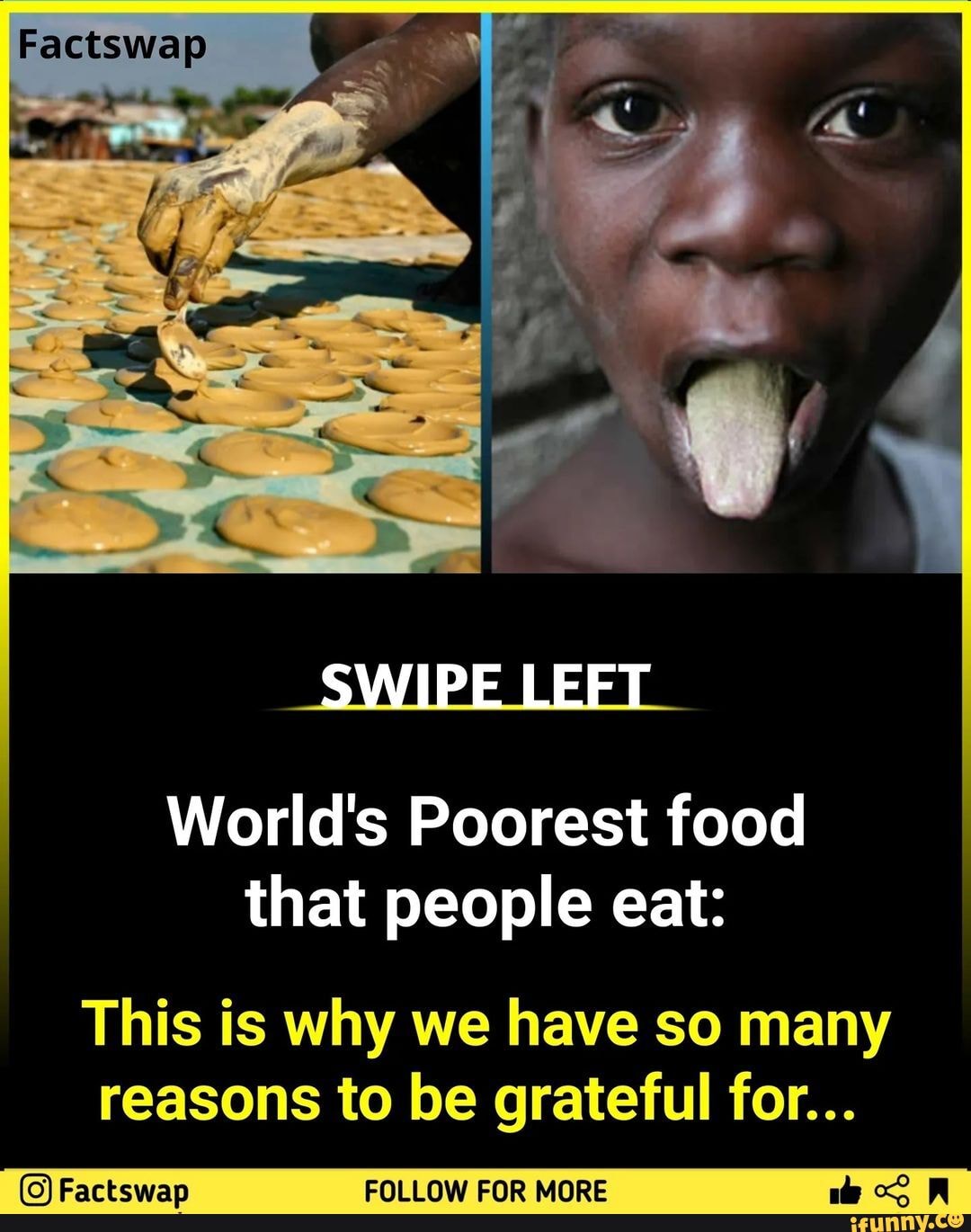 Factswap SWIPE LEFT World's Poorest food that people eat: This is why ...