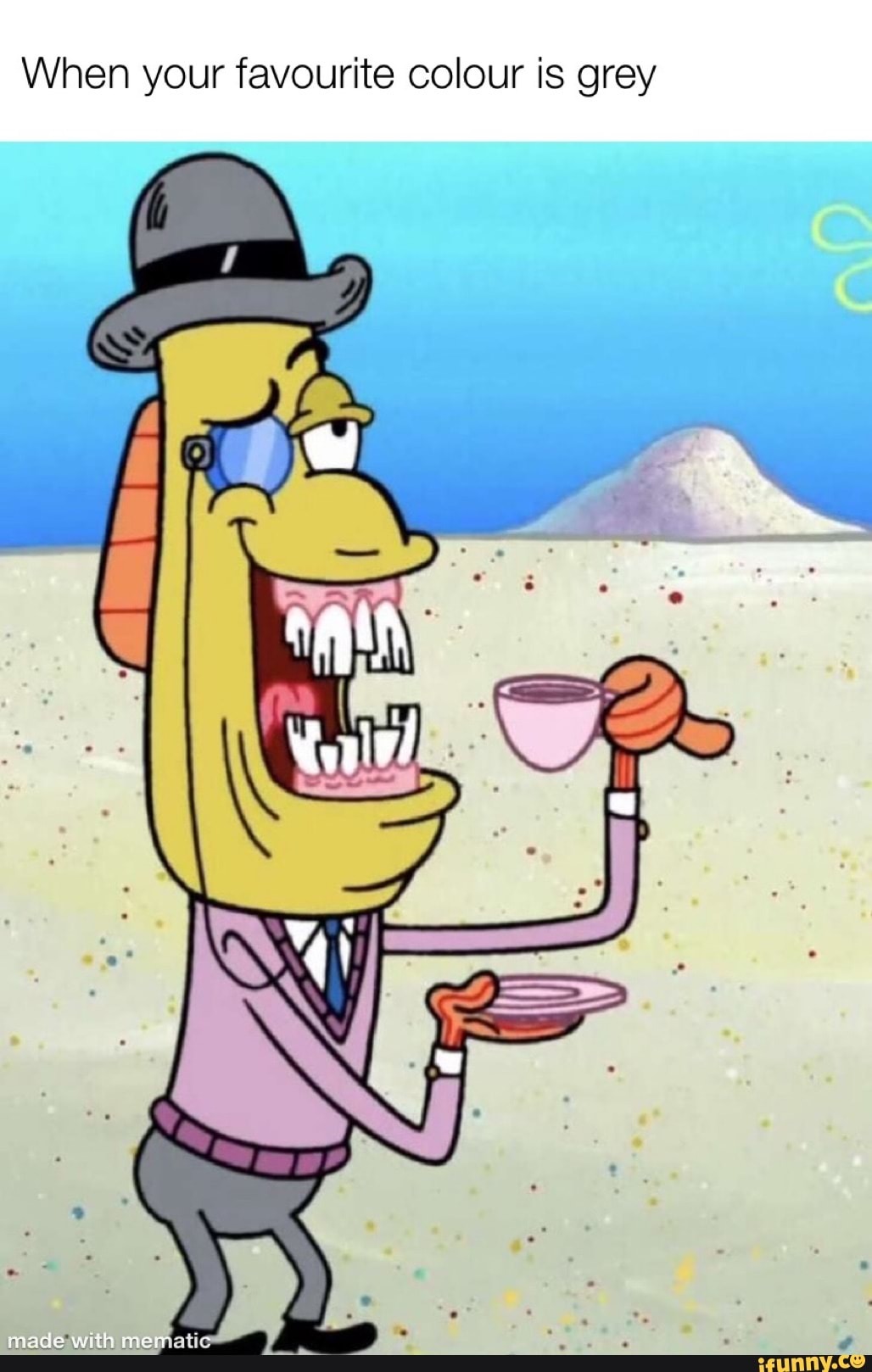 When your favourite colour is grey mace with mem - iFunny