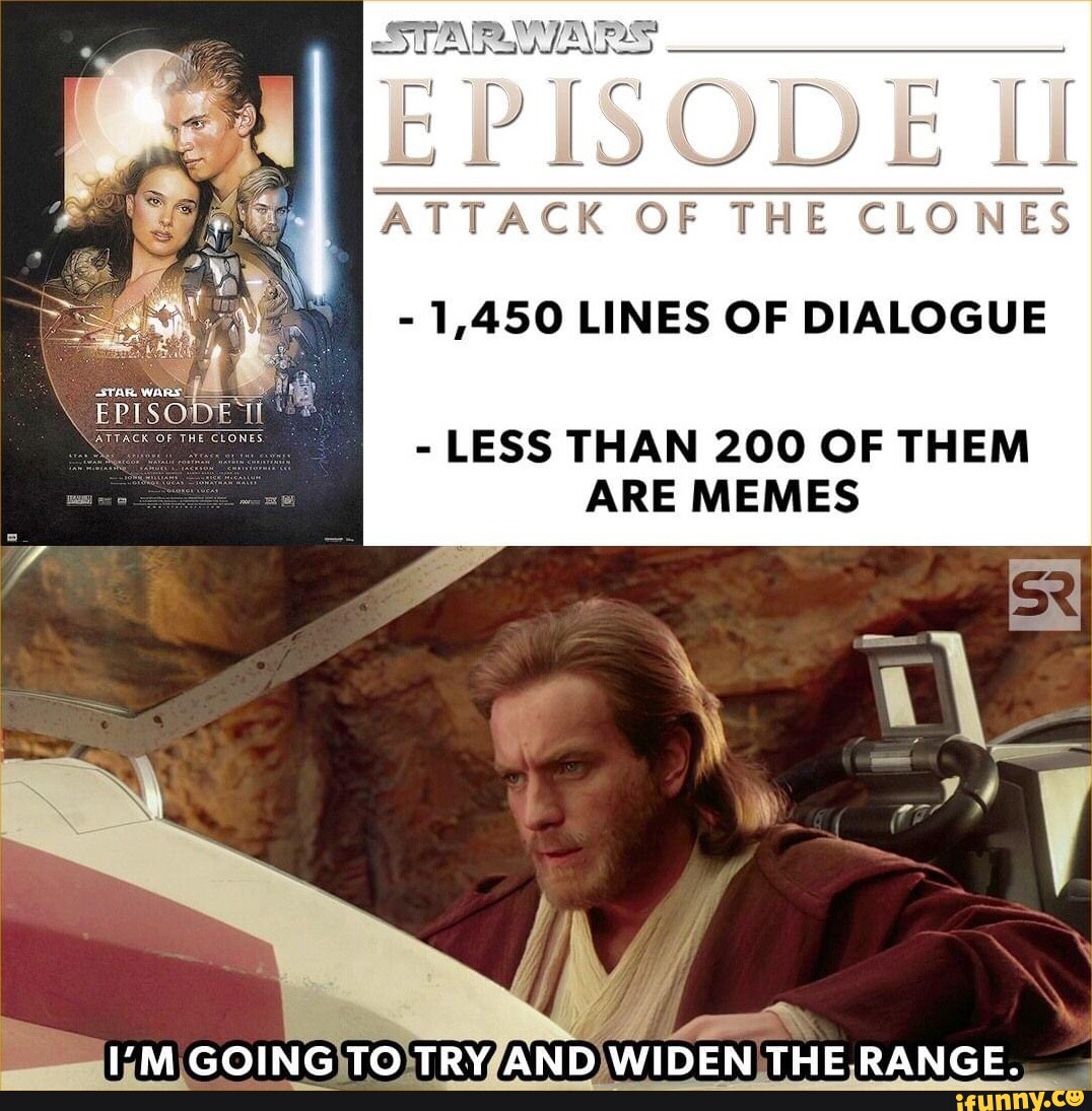 EPISODE II ATTACK OF THE CLONES - 1,450 LINES OF DIALOGUE - LESS THAN ...