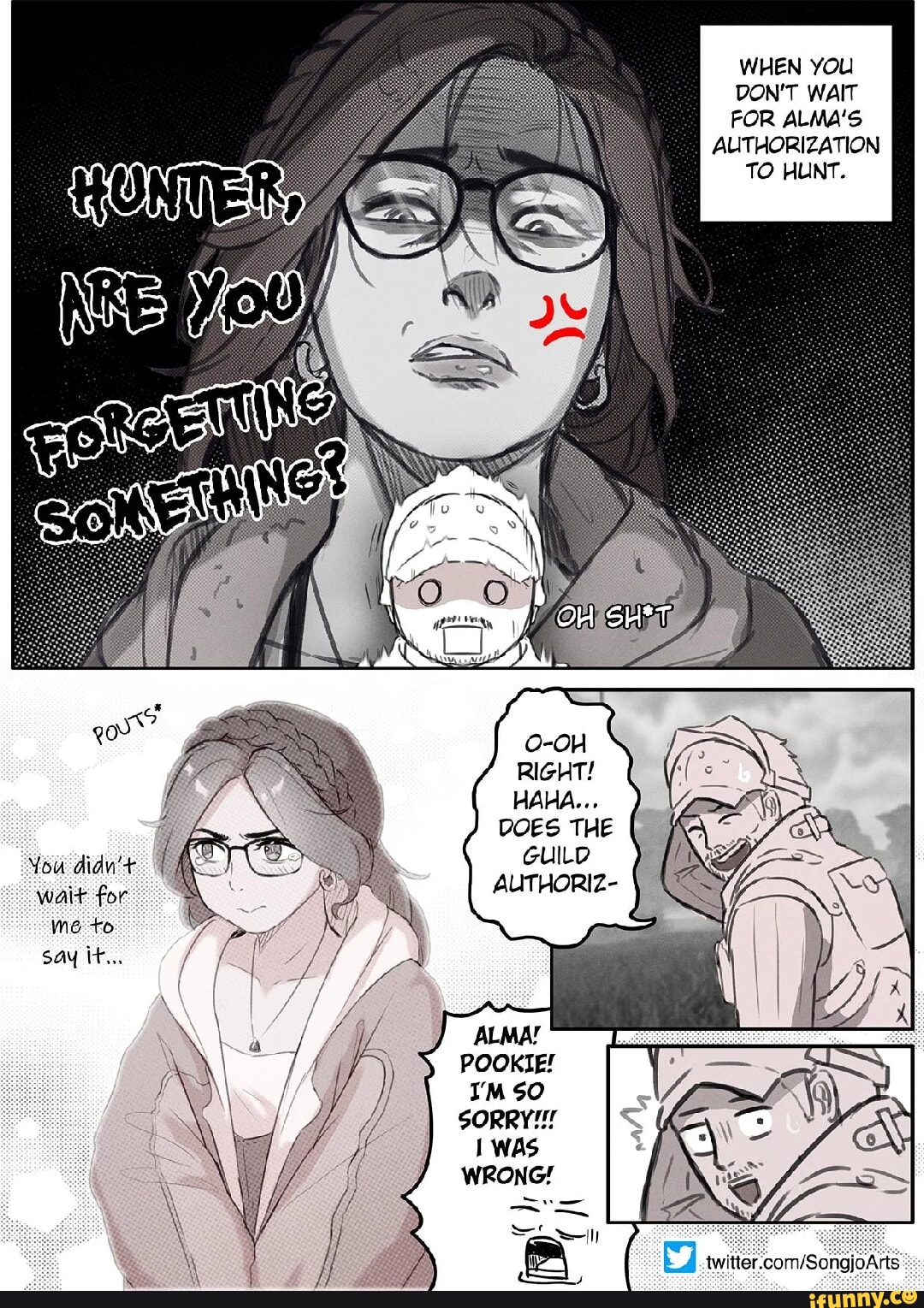 WHEN YOU DON'T WAIT FOR ALMA'S AUTHORIZATION TO HUNT. OH SH*T RIGHT ...