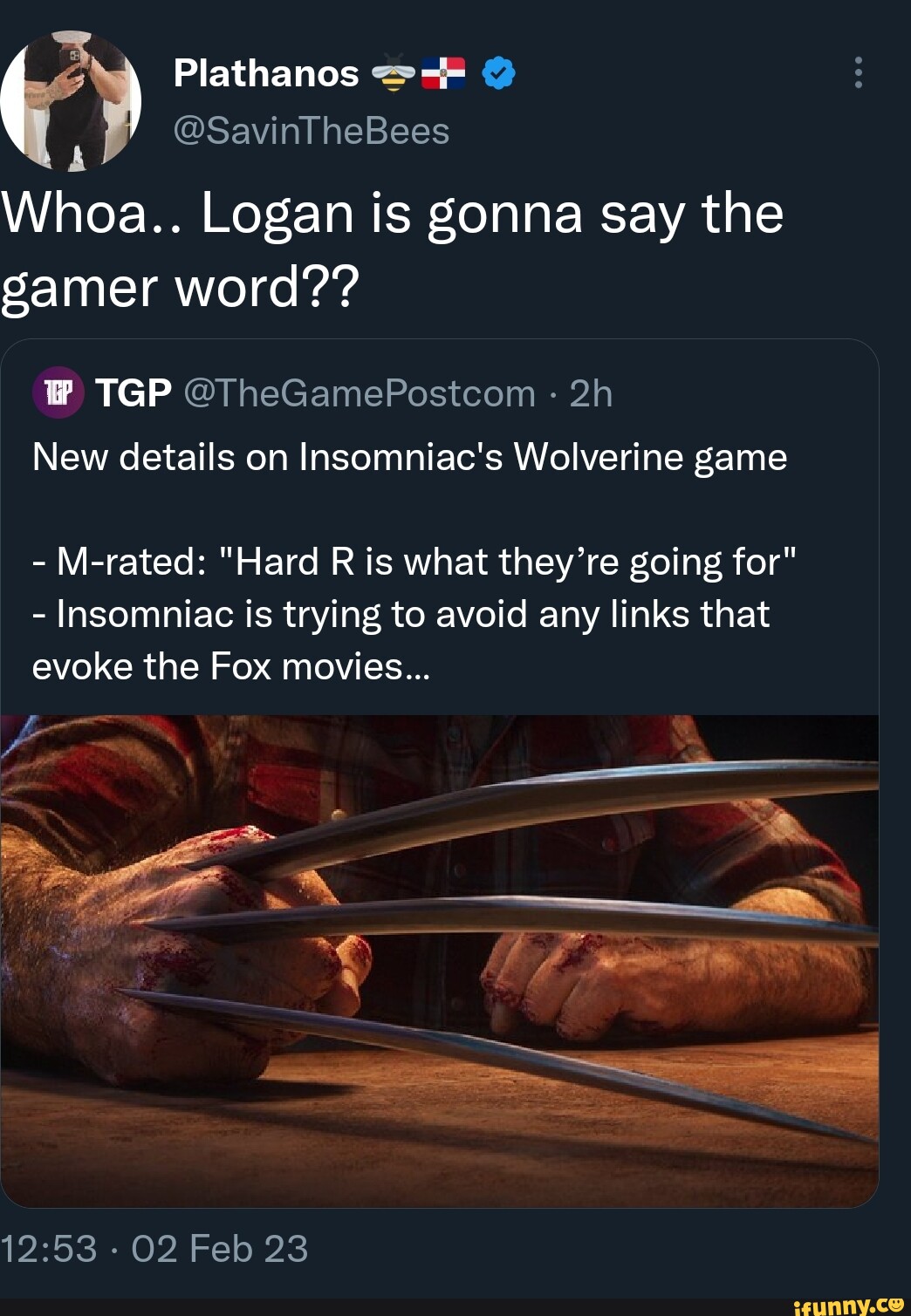 Plathanos @SavinTheBees Whoa.. Logan is gonna say the gamer word?? New ...