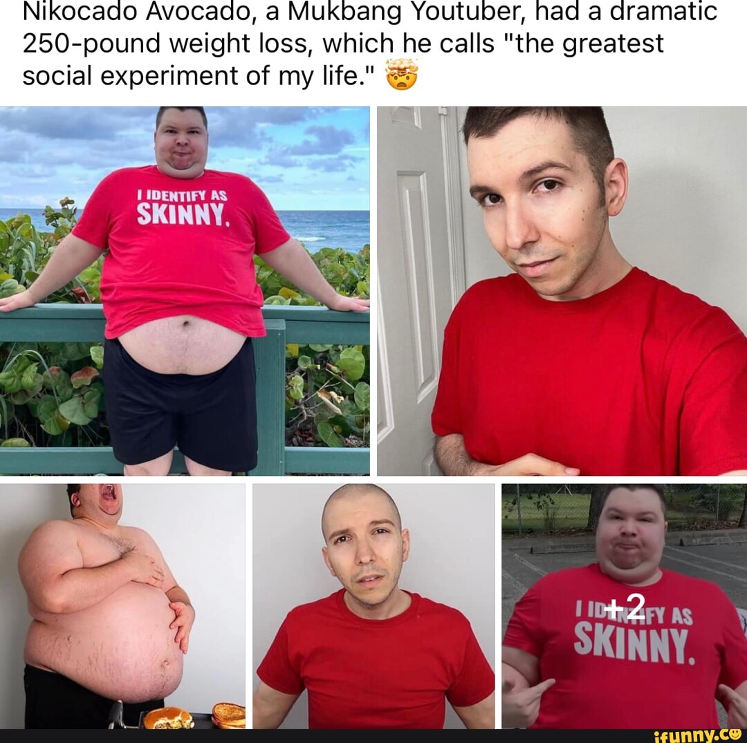 Nikocado Avocado, a Mukbang Youtuber, had a dramatic 250-pound weight ...