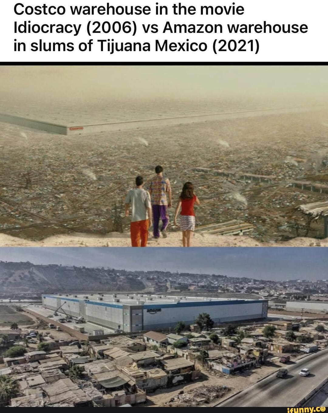 Costco warehouse in the movie Idiocracy (2006) vs Amazon warehouse in ...