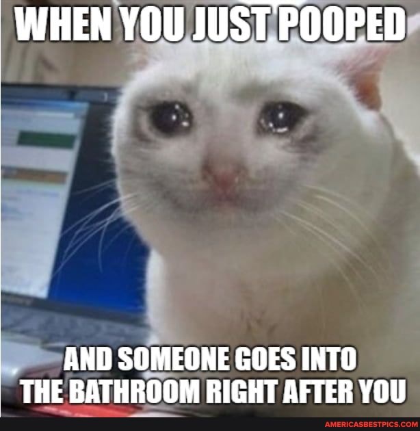 WHEN YOU JUST POOPED AND SOMEONE GOES INTO THE BATHROOM RIGHT AFTER YOU ...