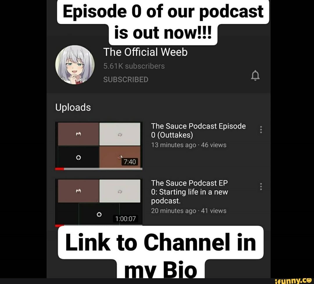 Episode 0 of our podcast is out now! The Official Weeb 5.61K ...