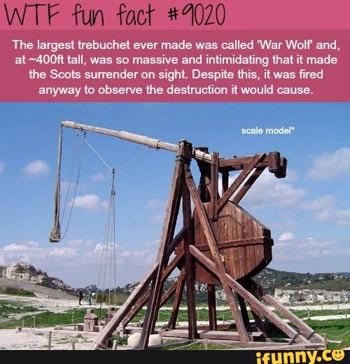 WTF fun fact The largest trebuchet ever made was called 'War Wolf and ...
