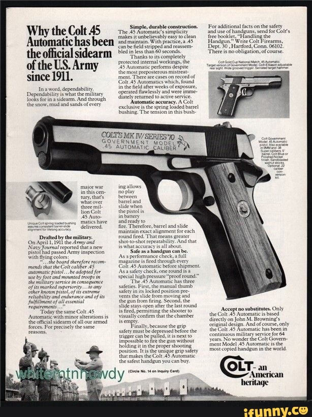 Why the. 45 Automatichas been the official sidearm of the US. Army ...
