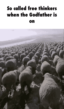 So called free thinkers when the Godfather is - iFunny