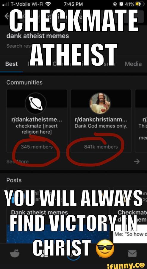 PM CHECKMATE dank atheist memes . ATHEIST Communities fdankathelstme ...