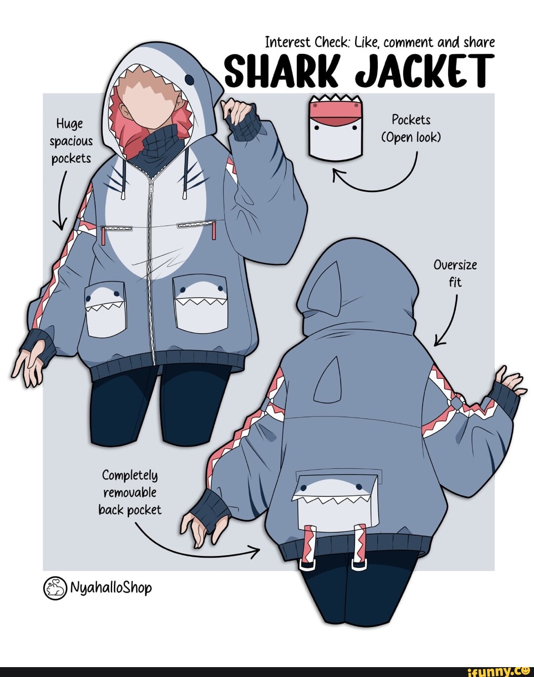 Interest Check: Like, comment and share Pockets COpen look) Oversize ...